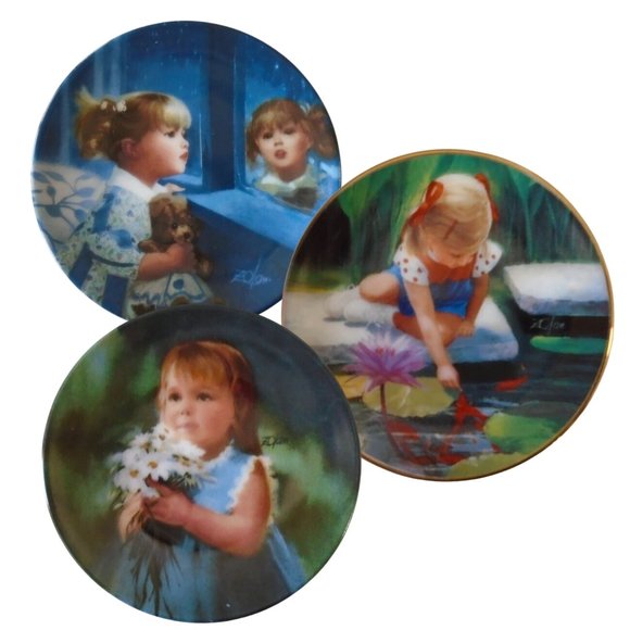 Pemberton and Oakes | Accents | Toddler Girl Miniature Plates By Donald ...